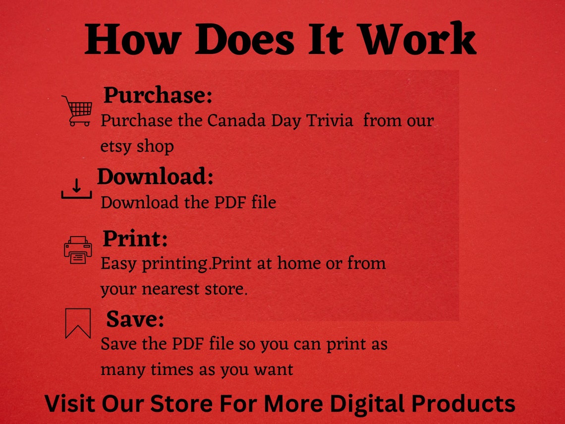 Canada Day Trivia Quiz Game| Printable | Instant Download | Party Game ...