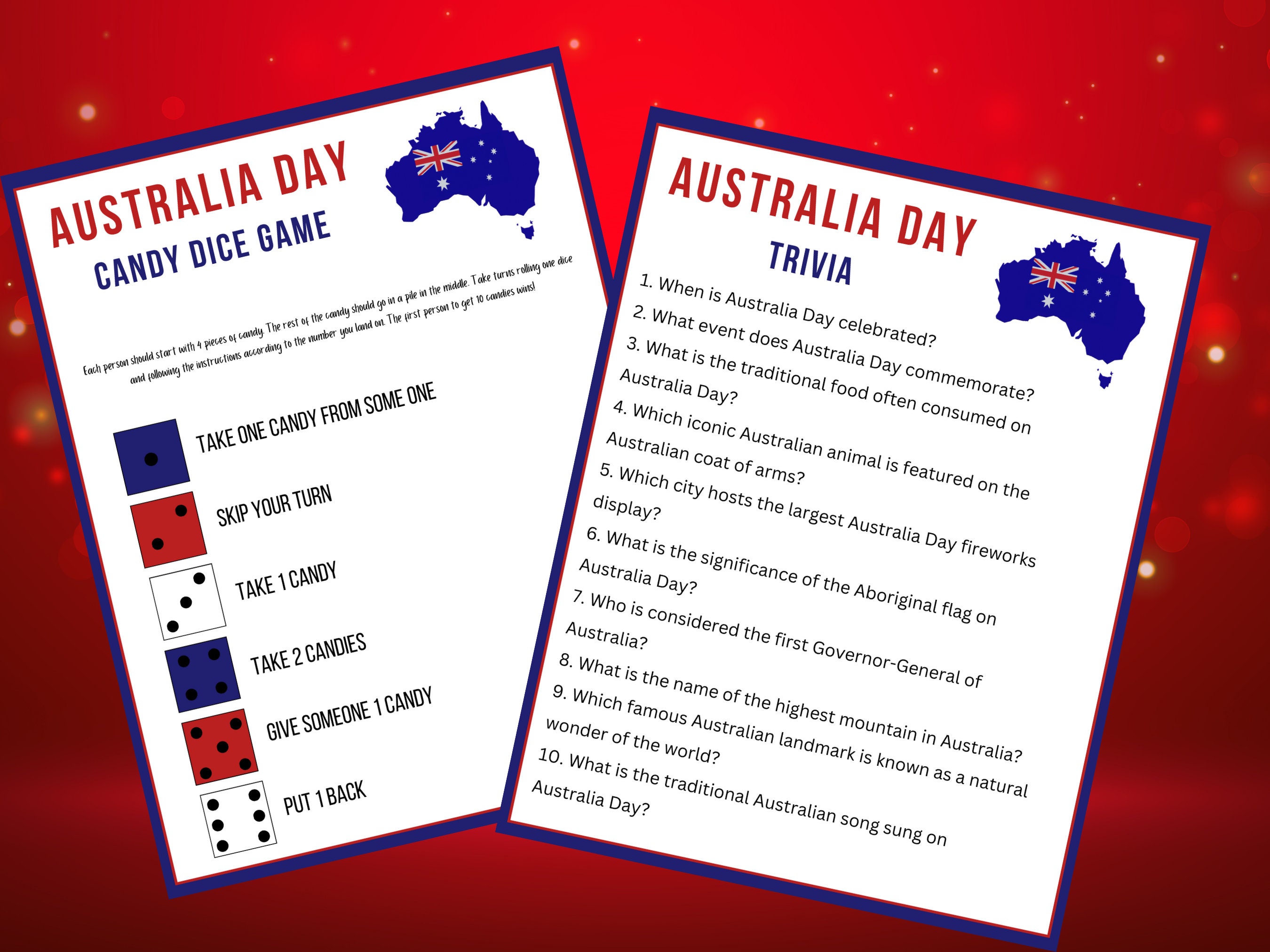 Australia Day Party Games, Australia Day Games, Australia Activities ...