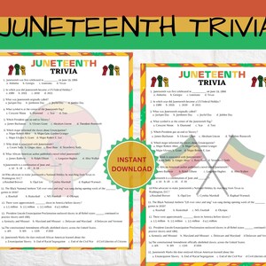 Juneteenth Trivia Game | Juneteenth Quiz | African American History ...