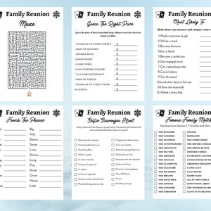 Family Reunion | Family Reunion Games Printable | Family Reunion ...