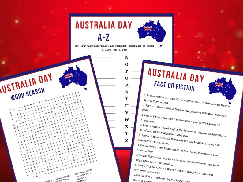 Australia Day Party Games, Australia Day Games, Australia Activities ...