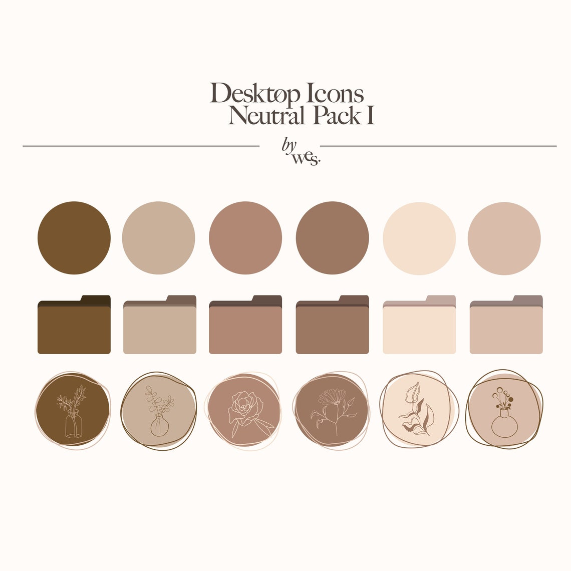 Desktop Icons Neutral Pack - Perfect for Desktop, Notion, Highlights ...