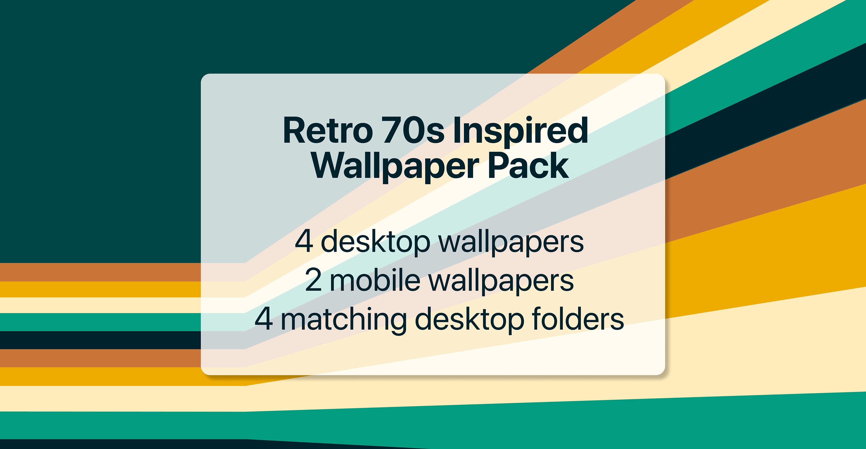 Retro Desktop and Mobile Wallpaper With Folders 70s Inspired Color ...