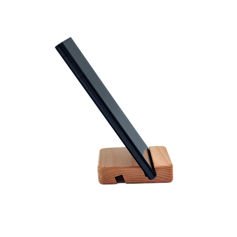 Custom Engraved Wooden Phone Holder - Personalized Phone Stand for Home ...