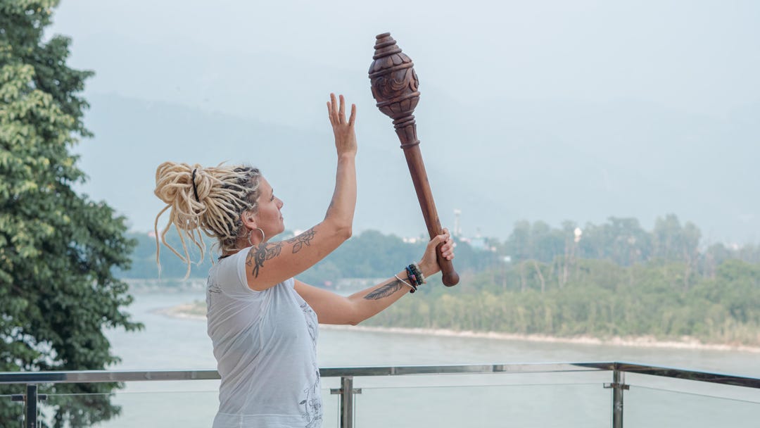 Handmade Rosewood Goddess Gada Mace: 3kg Wooden Exercise Mace - Etsy