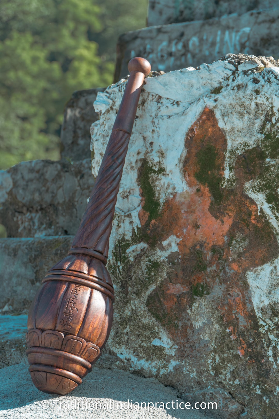Handmade Rosewood Hanuman Gada - Traditional Indian Wood Therapy (15lbs ...