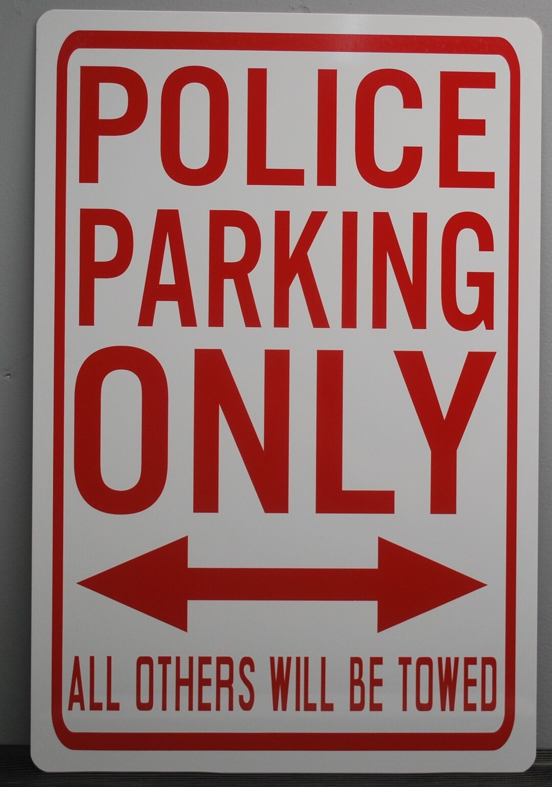 POLICE PARKING ONLY Metal Parking Sign 12 X 18 - Etsy