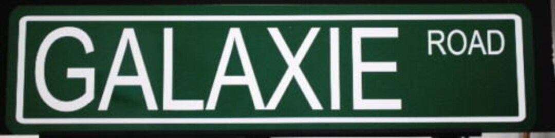 GALAXIE ROAD Green Metal Street Sign 6 X 24 - Etsy