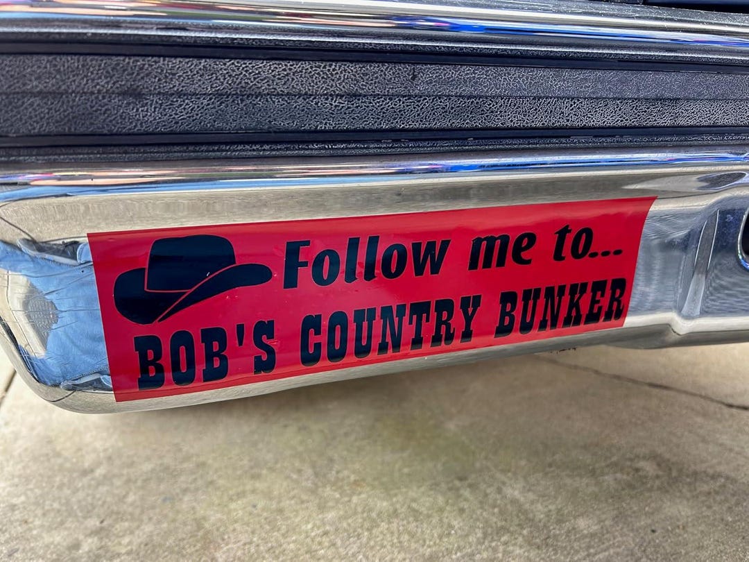 BOBS Country Bunker Bluesmobile Bumper Sticker Decal - Etsy