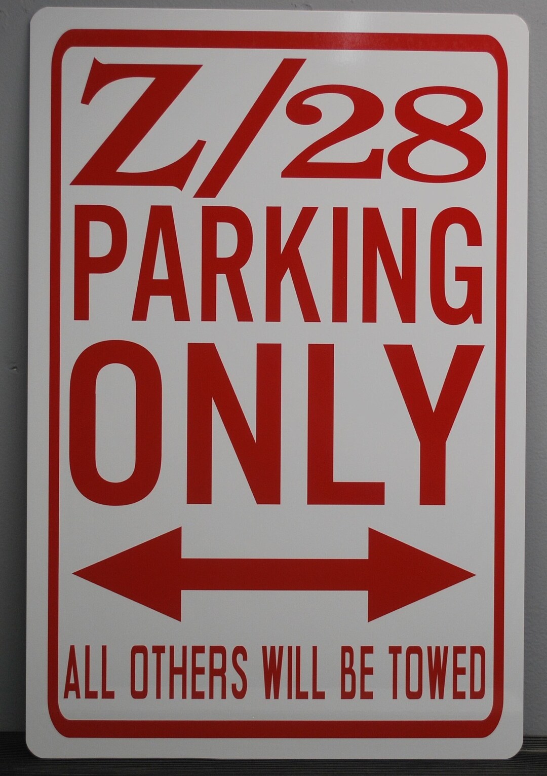 Z/28 PARKING ONLY Metal Parking Sign 12 X 18 - Etsy