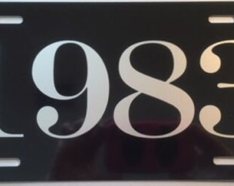 Monogram Personalized License Plate Black and Silver - Etsy