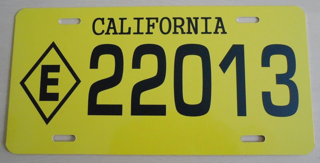 AMERICAN GRAFFITI Police Car Metal License Plate 1961 1962 Galaxie ...