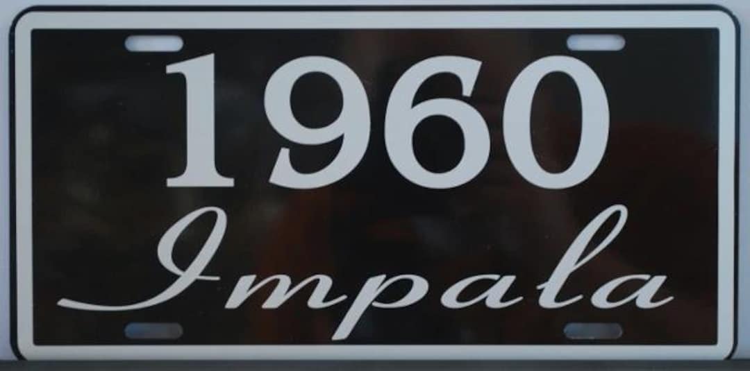 Custom Year IMPALA Metal License Plate, Black & Silver (12 X 6) - Etsy
