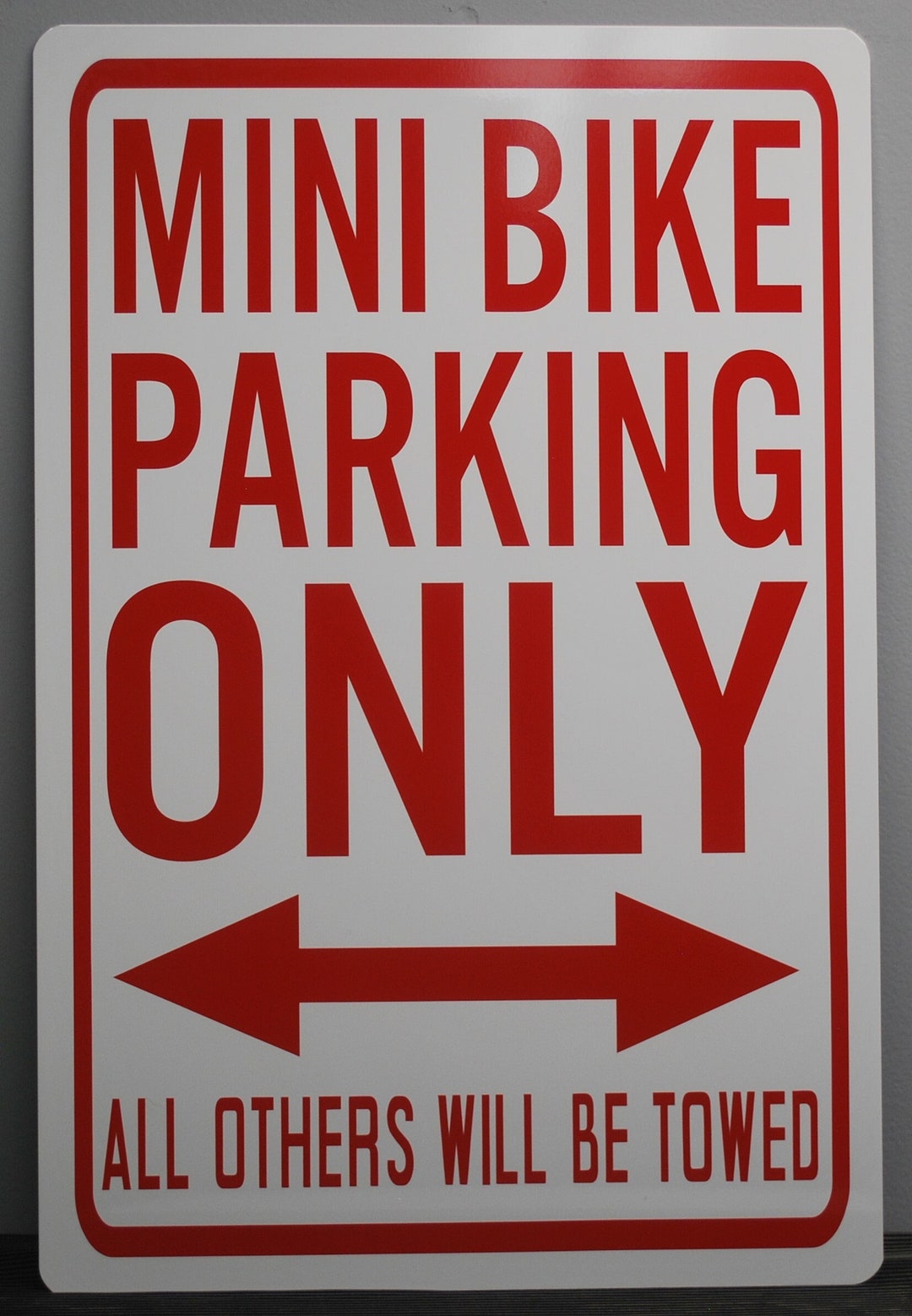 MINI BIKE PARKING Only Metal Parking Sign 12 X 18 - Etsy