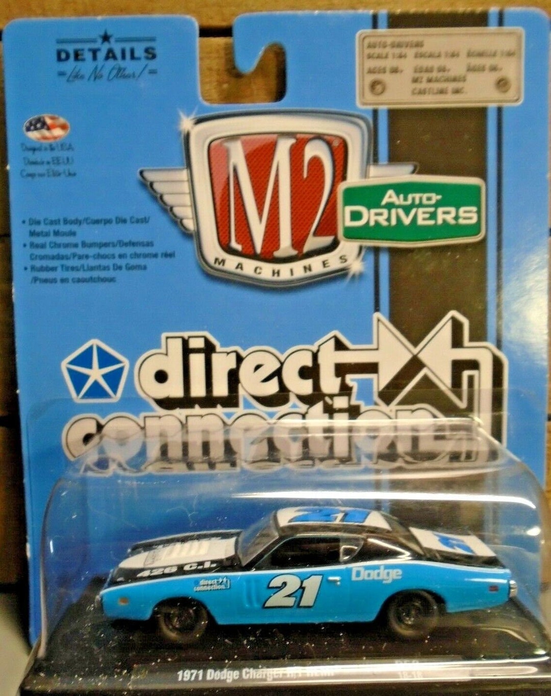 1971 Dodge Charger 426 HEMI Direct Connection Stock Car 1/64 Die Cast ...