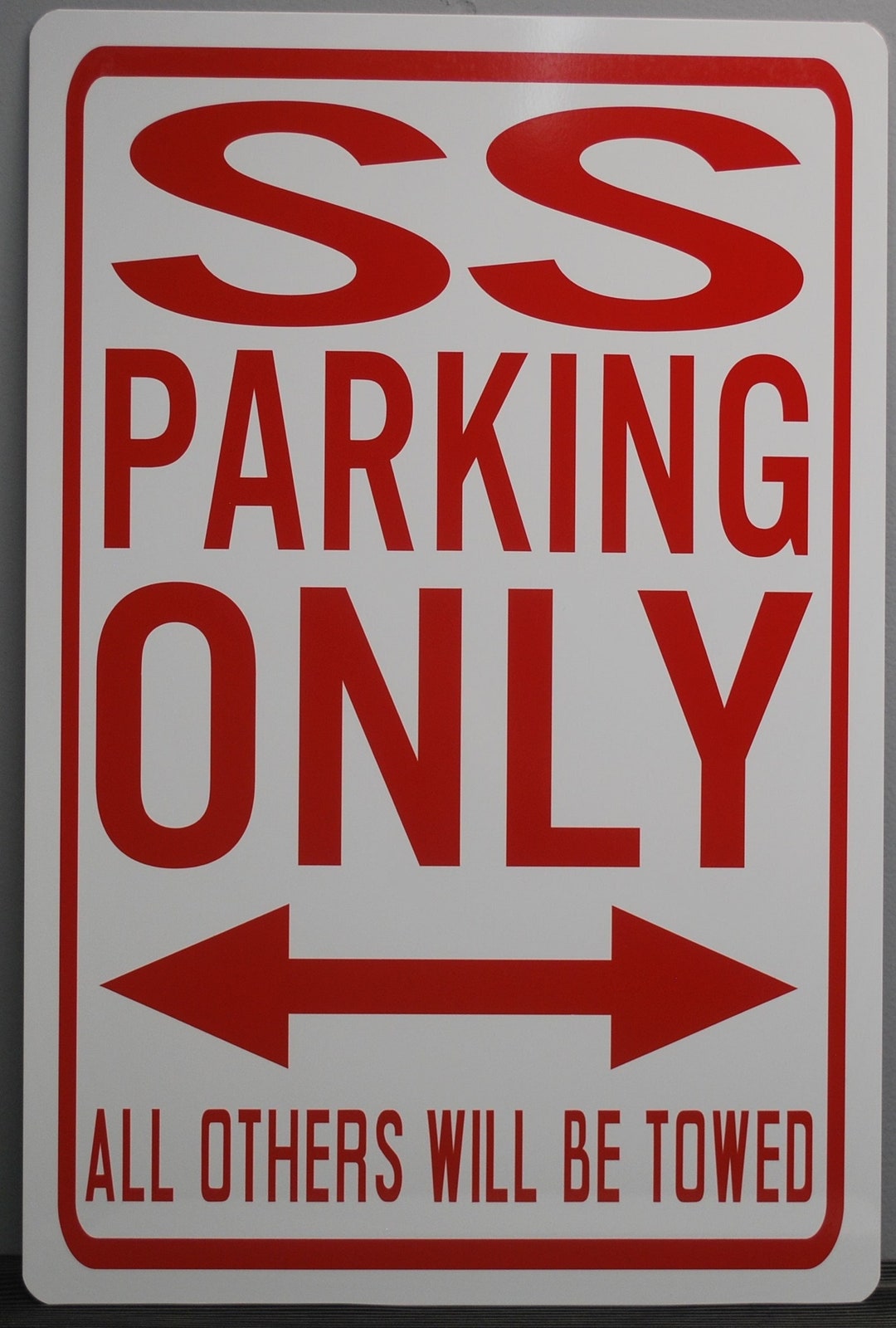 SS PARKING ONLY Metal Parking Sign 12 X 18 - Etsy