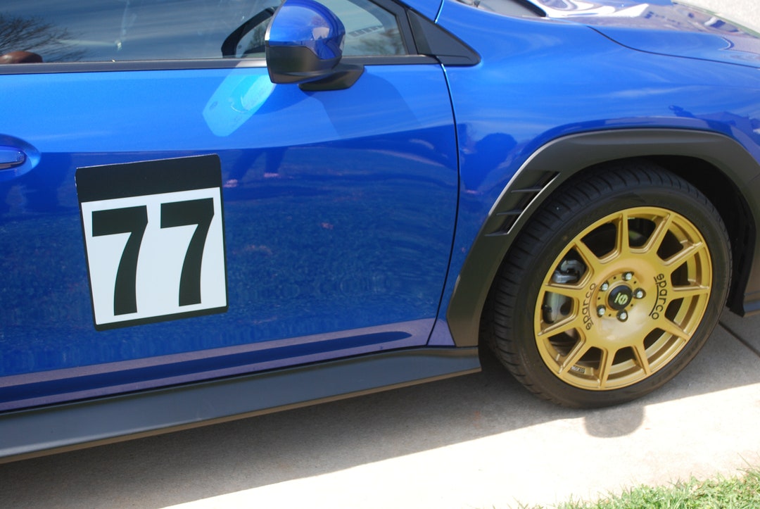 MAGNETIC RALLY NUMBERS 11 X 14 Modern Square Pair of Two by Race City ...