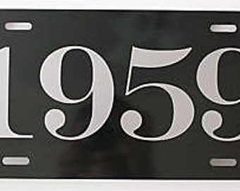 Monogram Personalized License Plate Black and Silver - Etsy