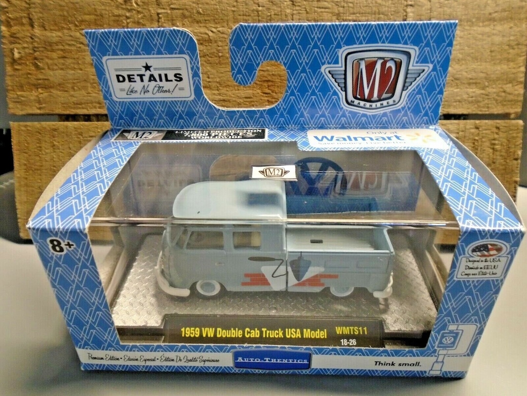 1959 VW Volkswagen Double Cab Pick up Truck Masonry Bricklayer 1/64 Die ...