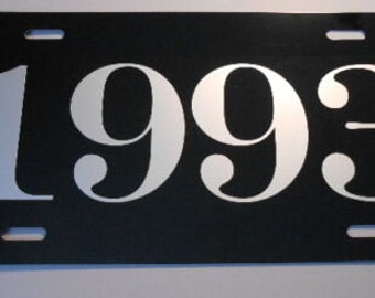 Monogram Personalized License Plate Black and Silver - Etsy