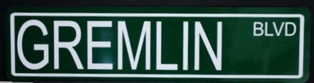 GREMLIN BLVD. Green Metal Street Sign 6 X 24 AMC - Etsy