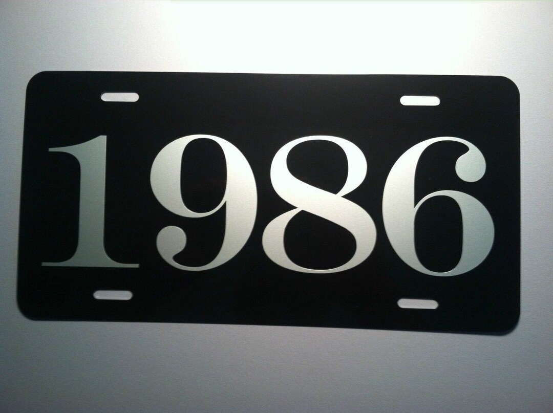 1986 Year Automotive Classic Antique Car METAL LICENSE PLATE 12 X 6 ...