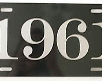 Monogram Personalized License Plate Black and Silver - Etsy