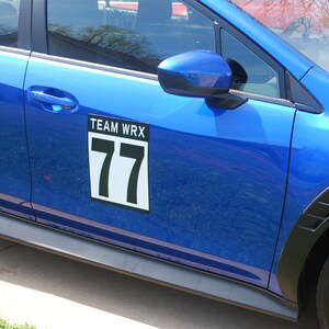 MAGNETIC RALLY NUMBERS 11 X 14 Modern Square Pair of Two Personalized ...