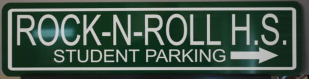 ROCK N ROLL HS Green Metal Street Sign 6 X 24 - Etsy