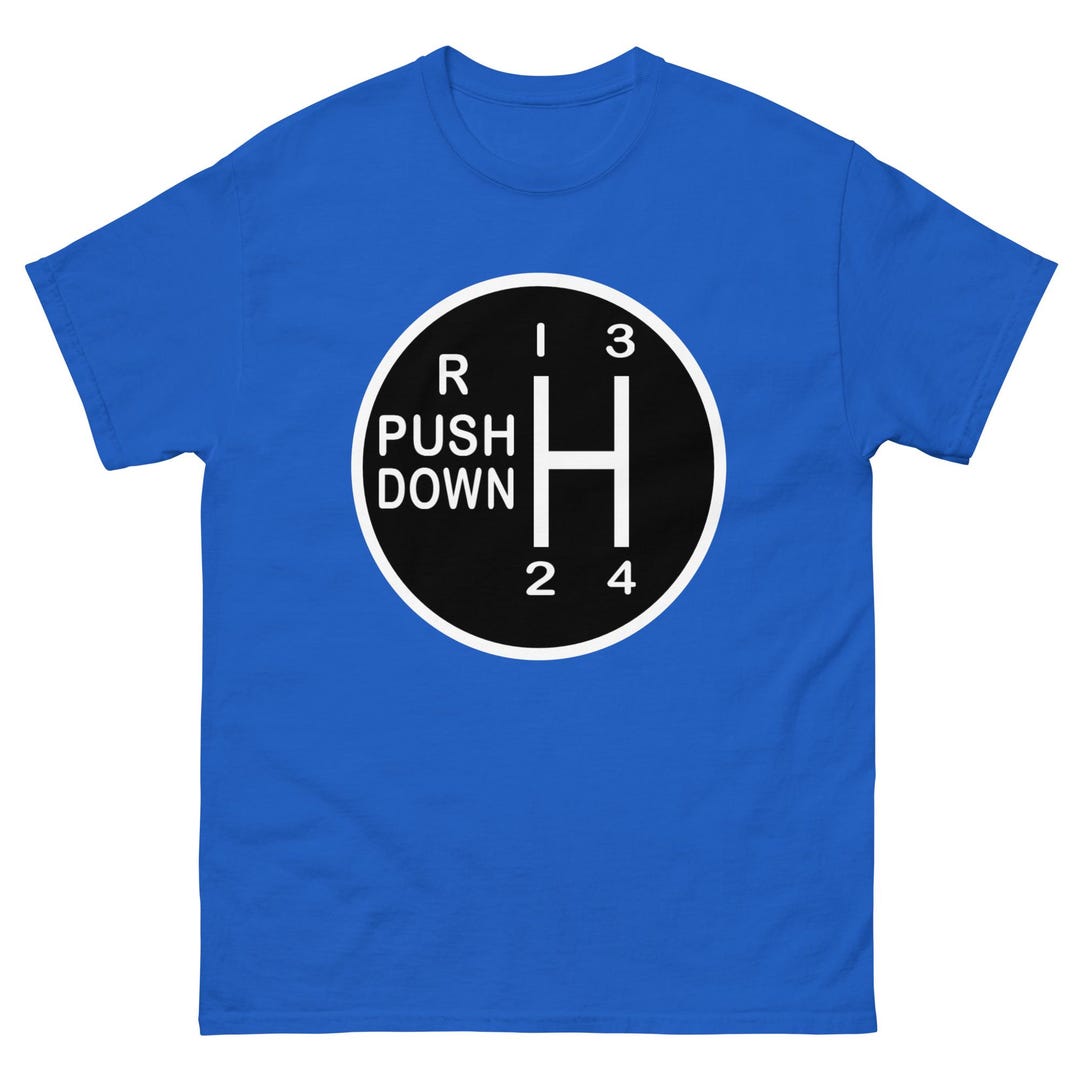 PUSH DOWN 4 SPEED T Shirt by Race City Retro - Etsy