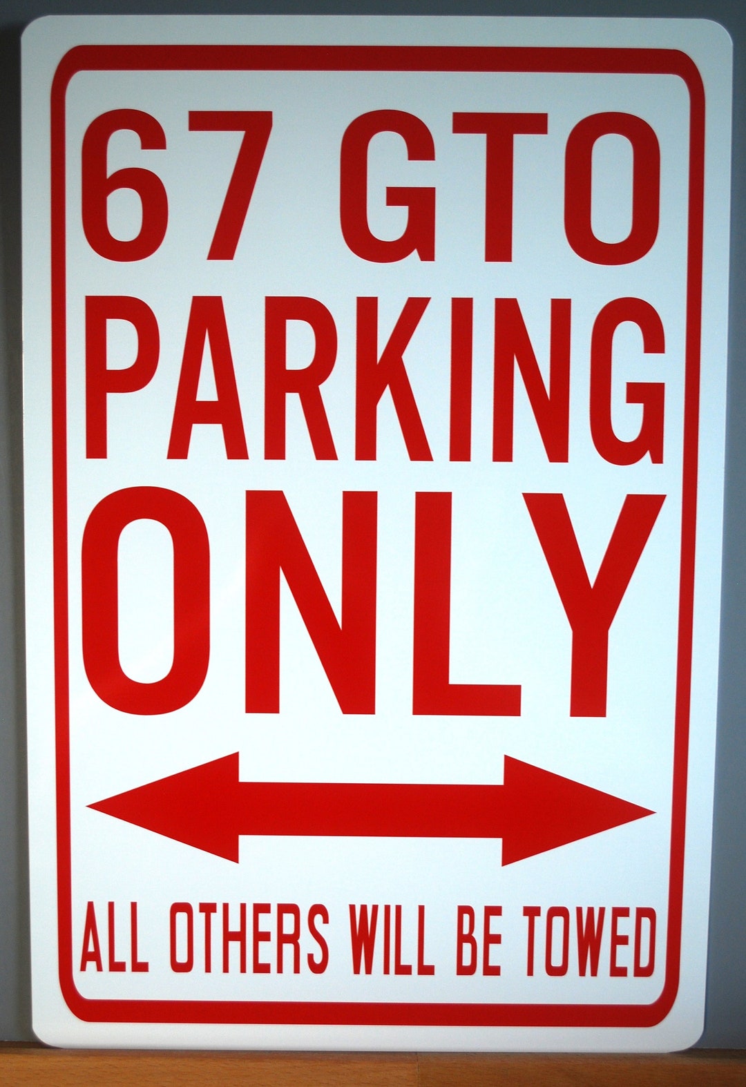67 GTO PARKING ONLY Metal Parking Sign 12 X 18 Garage Man Cave - Etsy