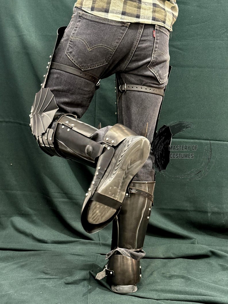 Nazgul Full Leg Armor Set/dark Knight Steel Greaves, Knee Guards ...