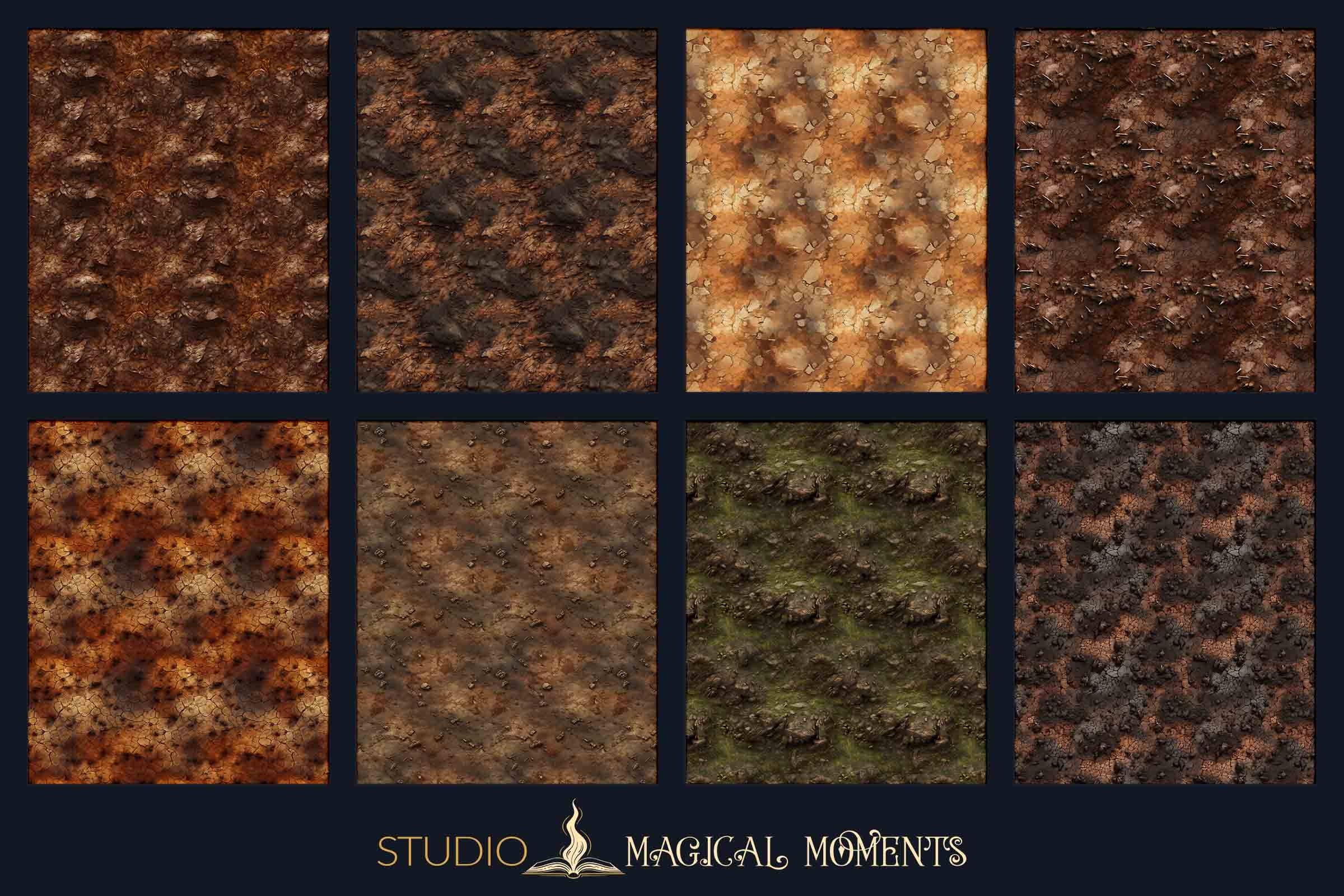 Wasteland Textures Seamless Patterns: 16 Digital Papers (digital ...