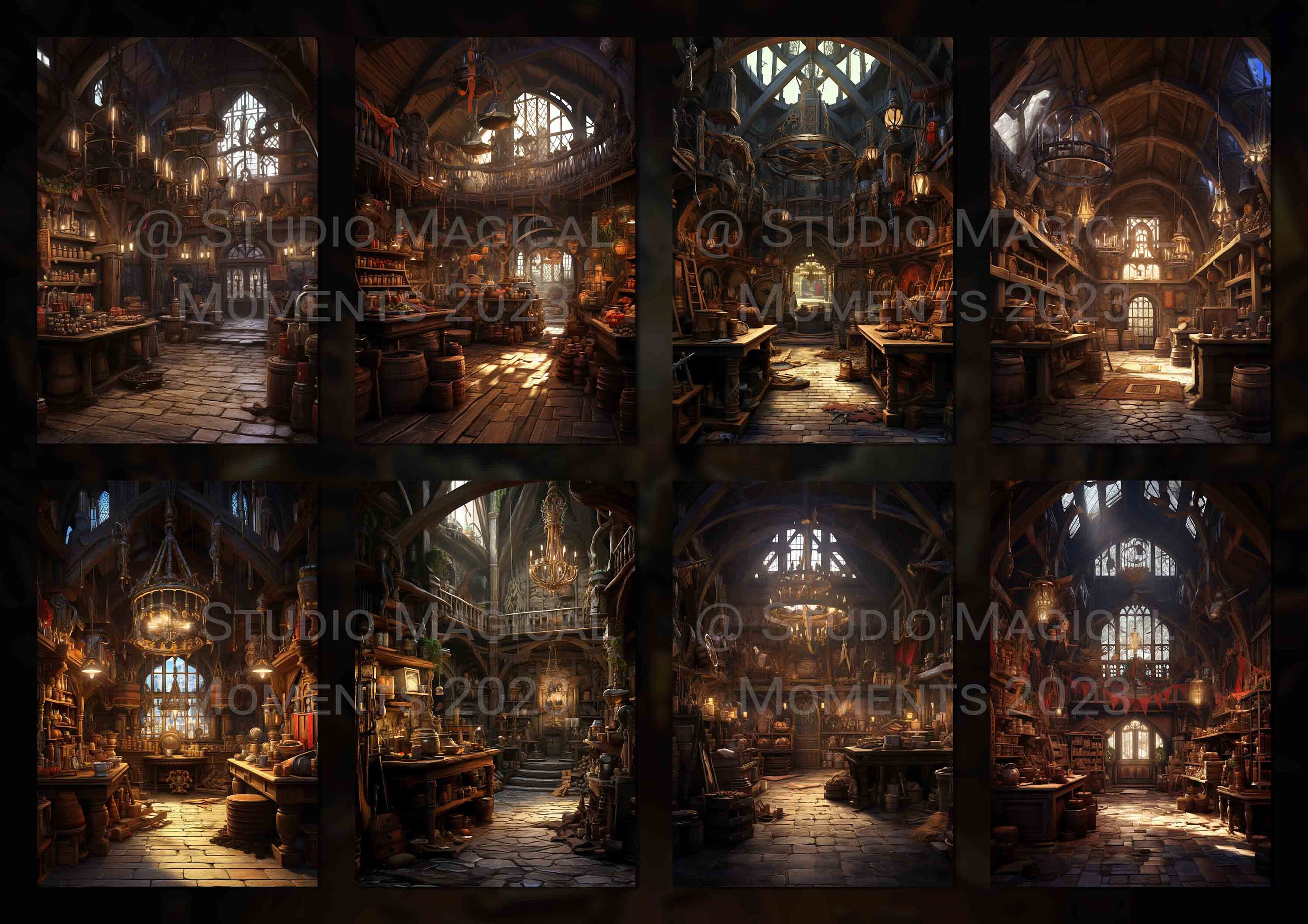 Medieval Fantasy General Store Interior Digital Artworks Pack - Etsy