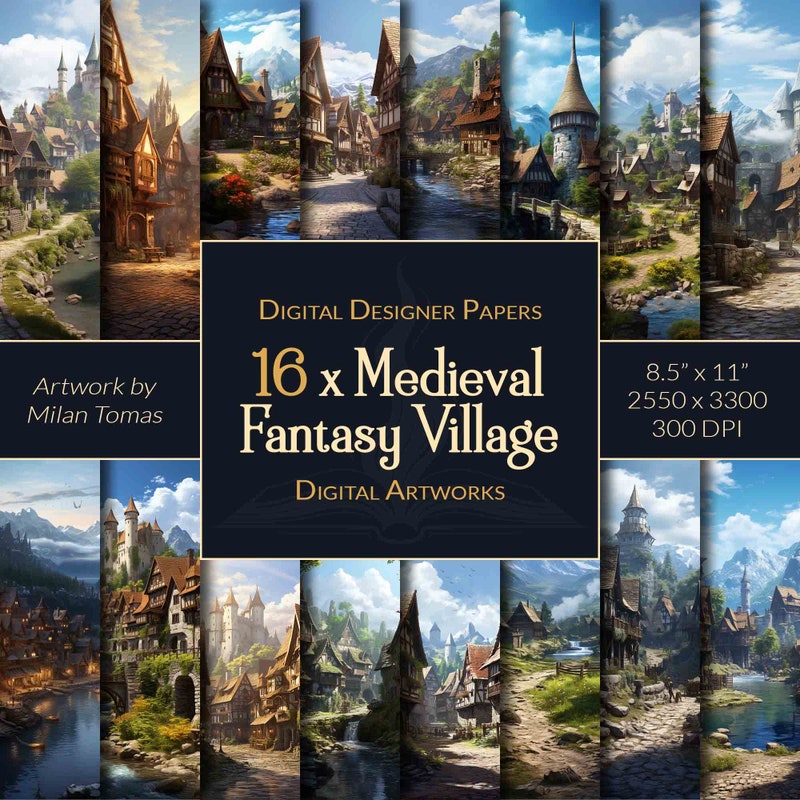 Medieval Village Digital - Etsy UK