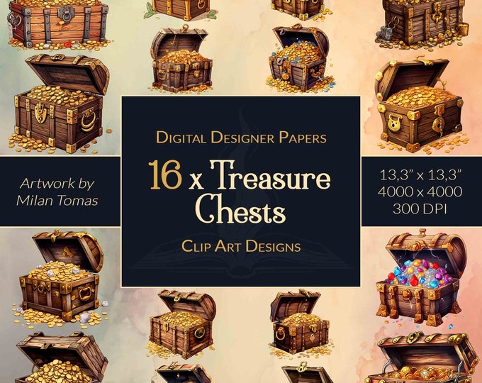 Epic Adventure Treasure Chests PNG Set for Imaginative Play | Perfect ...