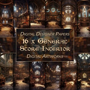 Medieval Fantasy General Store Interior Digital Artworks Pack - Etsy