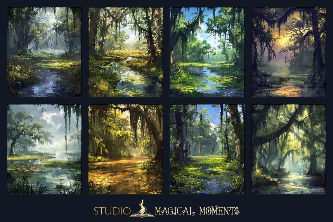 Fantasy Bayou Digital Paper Pack: Scrapbook & Junk Journal (digital ...