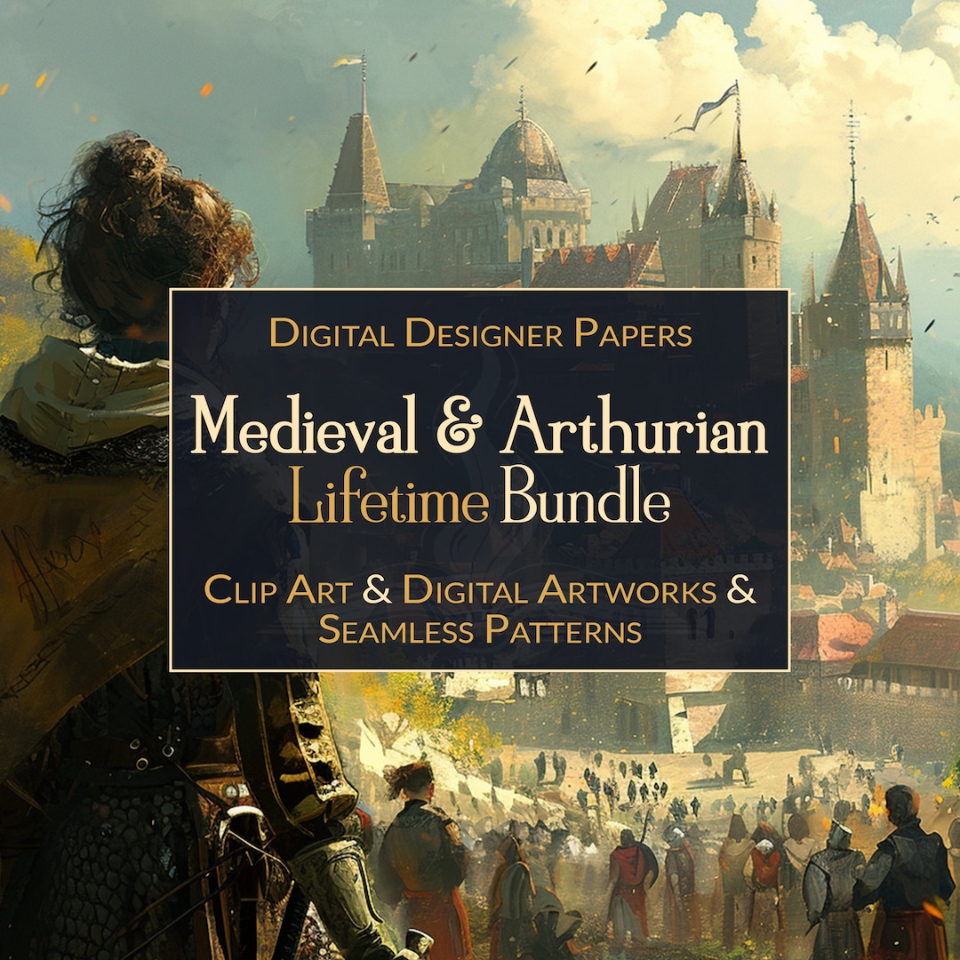 Medieval Arthurian Digital Art: Papers, Clip Art, Patterns (lifetime ...