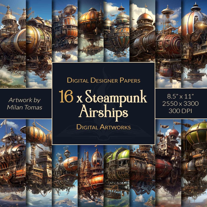 Steampunk Airship Art - Etsy