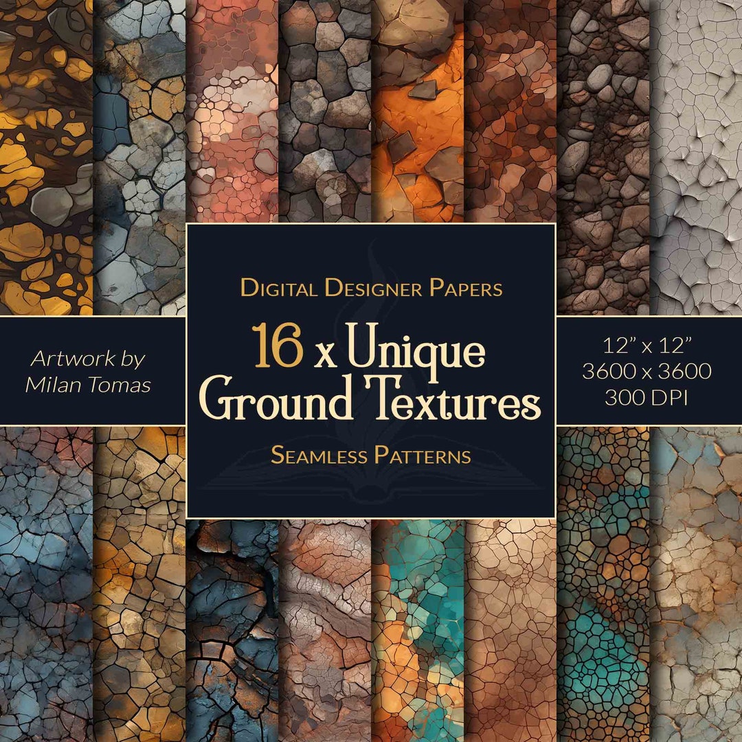 Ground Textures Seamless Patterns: Scrapbook Paper (digital Download ...