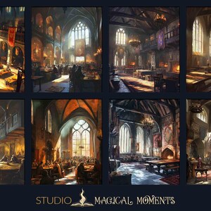 Medieval Common Room Digital Artworks Pack | Set of 16 Digital Papers ...