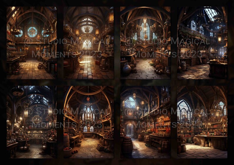 Medieval Fantasy General Store Interior Digital Artworks Pack - Etsy