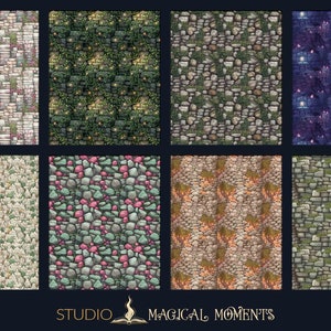 Magical Wall Textures Seamless Patterns Pack | Set of 16 Digital Papers ...