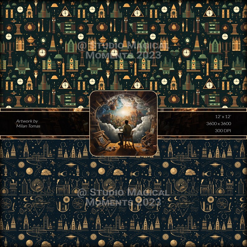 Wizarding World Icons Seamless Patterns Pack Set of 8 - Etsy