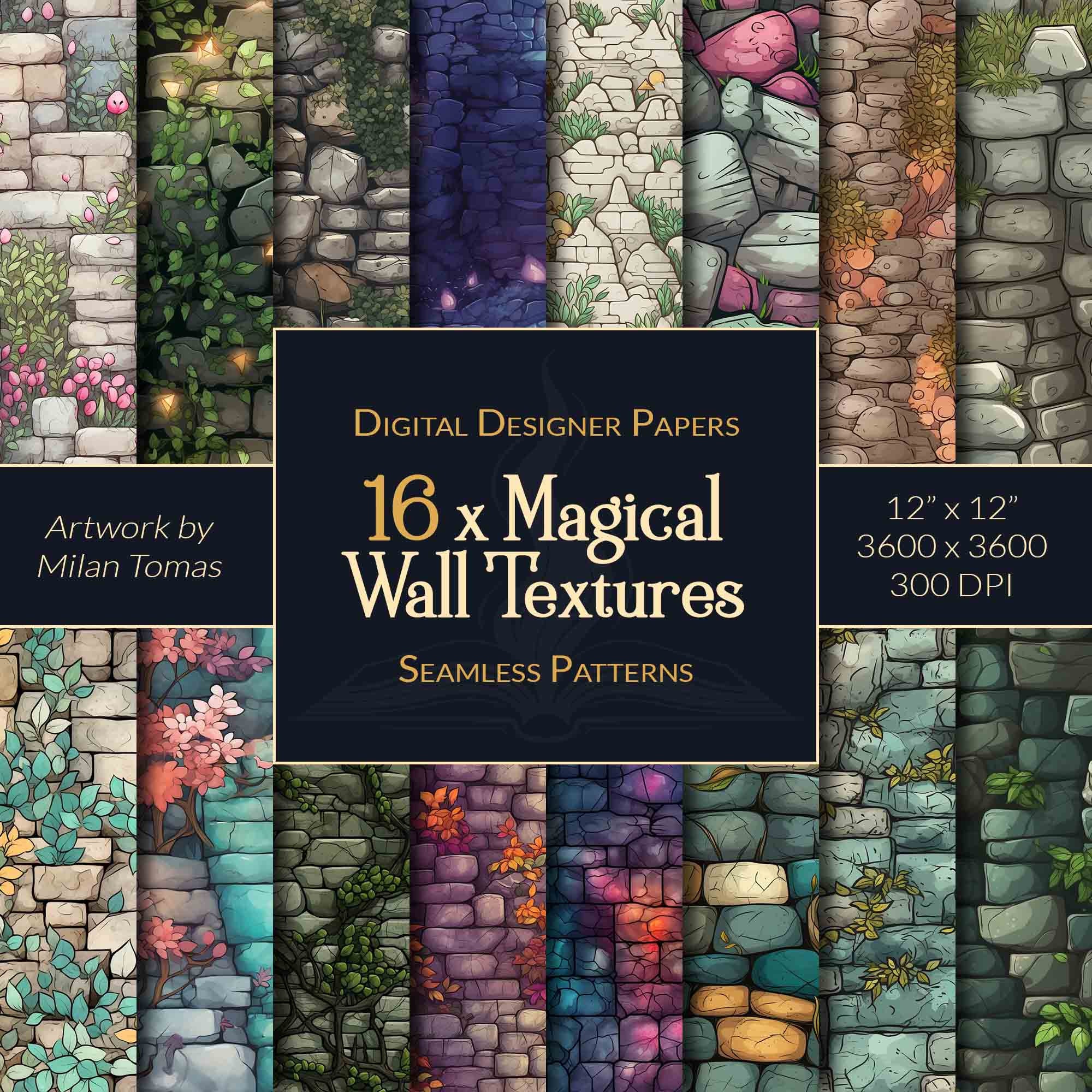 Magical Wall Textures: Seamless Patterns for Scrapbook & Crafts ...