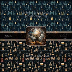 Wizarding World Icons Seamless Patterns Pack Set of 8 - Etsy