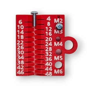 Metric Sorting Gauge for Bolts / Screws / Nuts (M2-M6 & 48mm) Metric ...