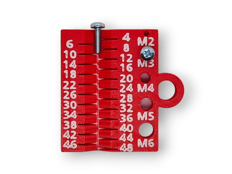 Metric Sorting Gauge for Bolts / Screws / Nuts (M2-M6 & 48mm) Metric ...