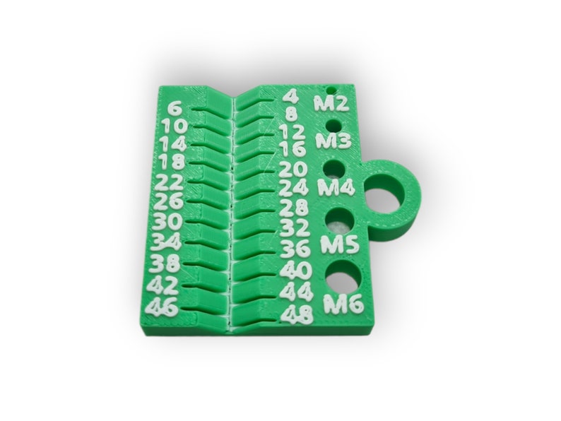 Metric Sorting Gauge for Bolts / Screws / Nuts (M2-M6 & 48mm) Metric ...